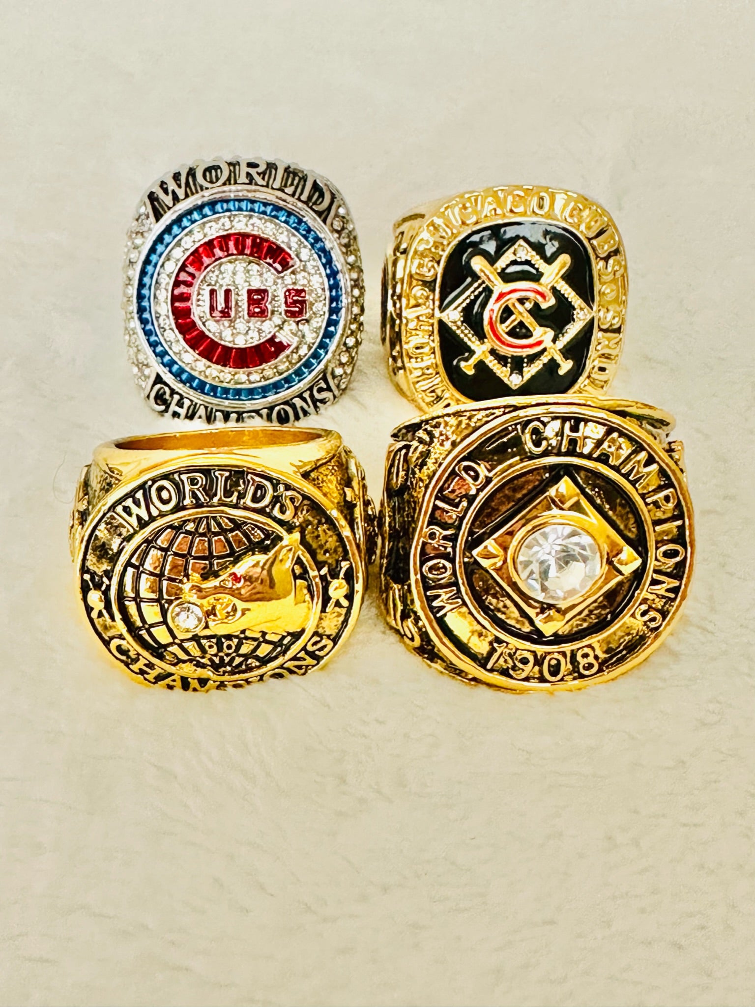4 PCS Chicago cubs World Series rings, USA SHIP | EB Sports ...