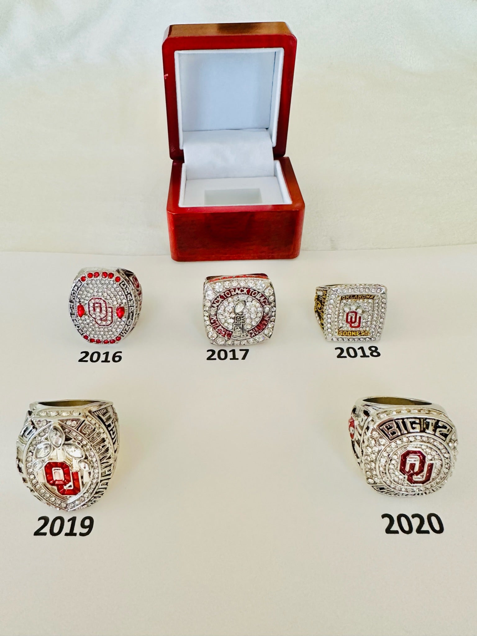 Oklahoma Sooners option 2 Championship Rings, PICK YOUR RING W Box | EB ...