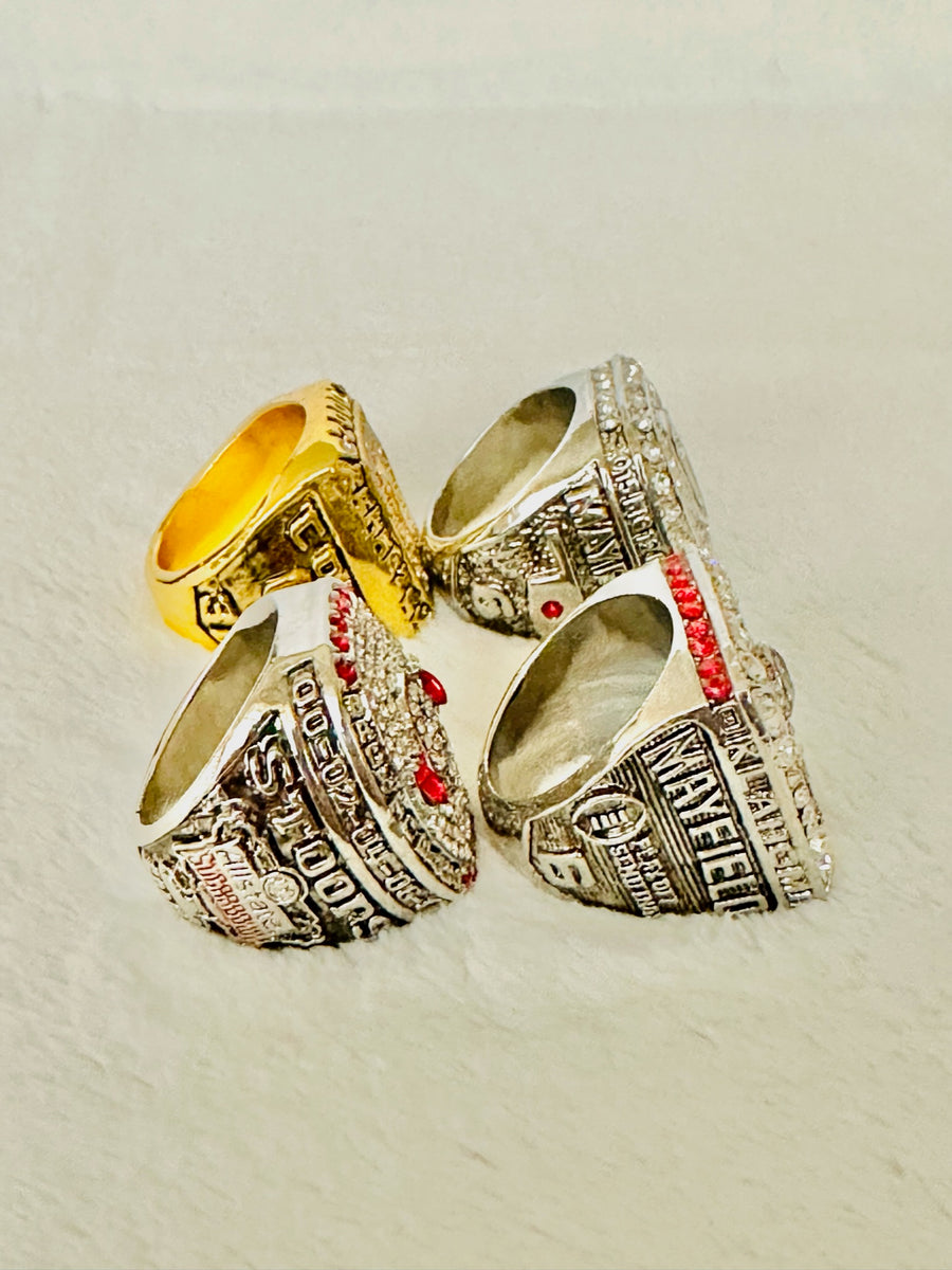 4 PCS Oklahoma Sooners Championship Ring Set | EB Sports Championship Rings