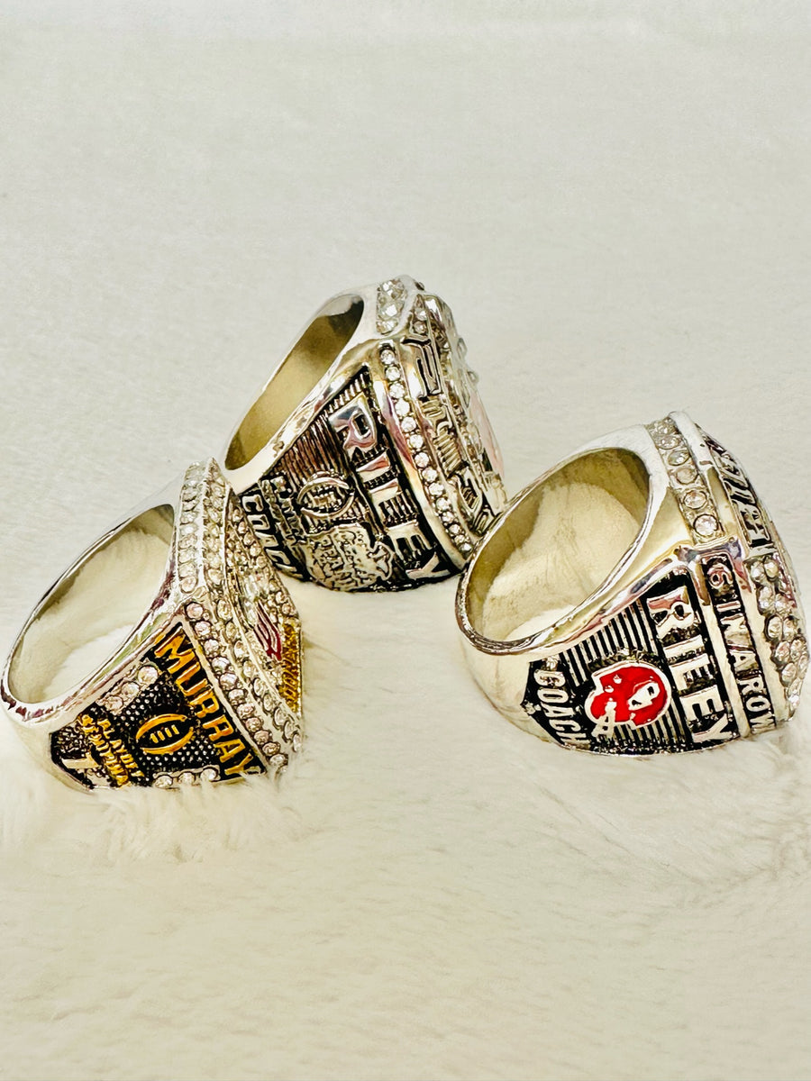 3 PCS Oklahoma Sooners Championship Ring Set | EB Sports Championship Rings