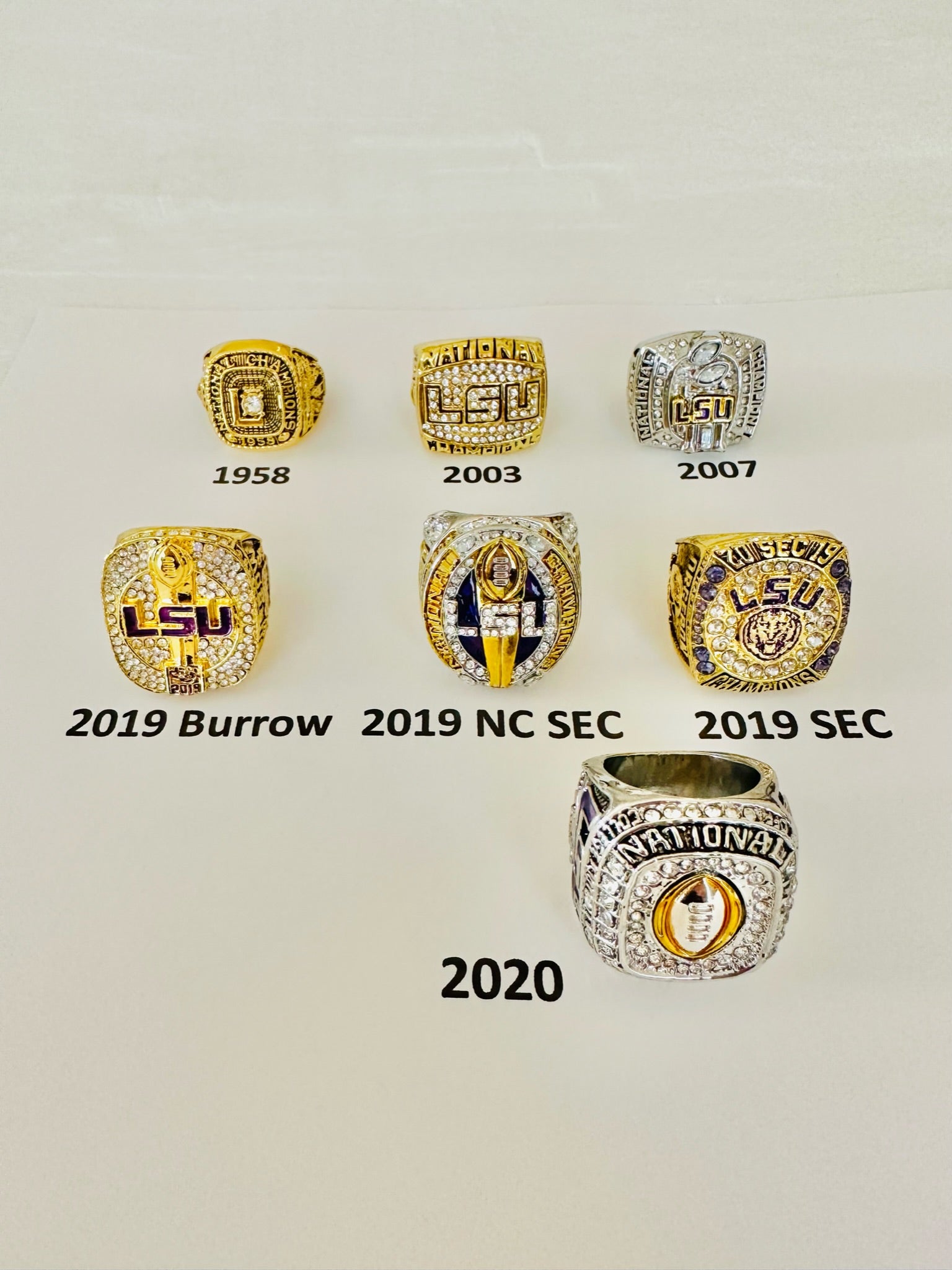 LSU TIGERS CHAMPIONSHIP RINGS, pick your ring | EB Sports Championship ...