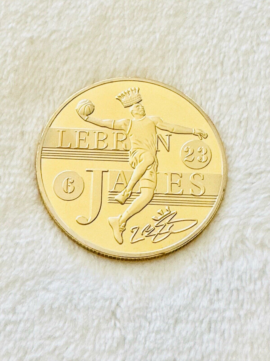Lebron James 4 time finals MVP Commemorative Gold Coin Collectable, US ...