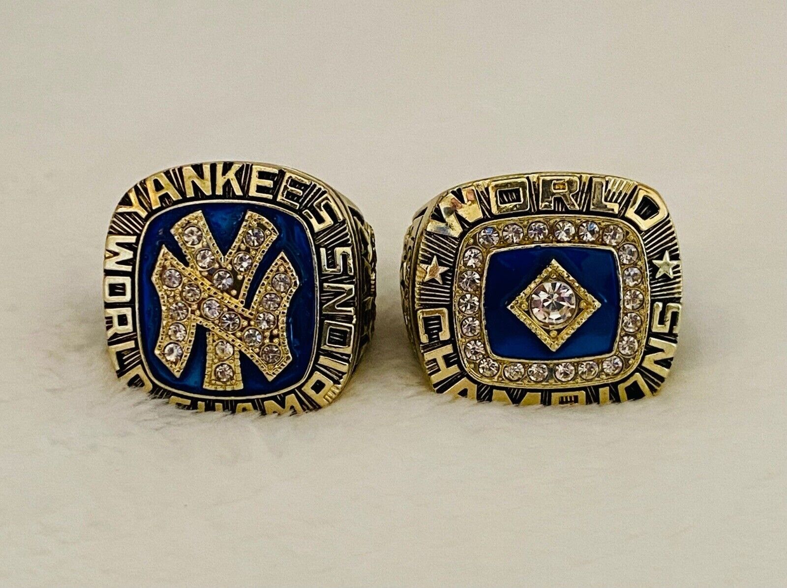 2 PCS NEW YORK Yankees World Series Champions Ring Set, SHIP 1977/78 ...