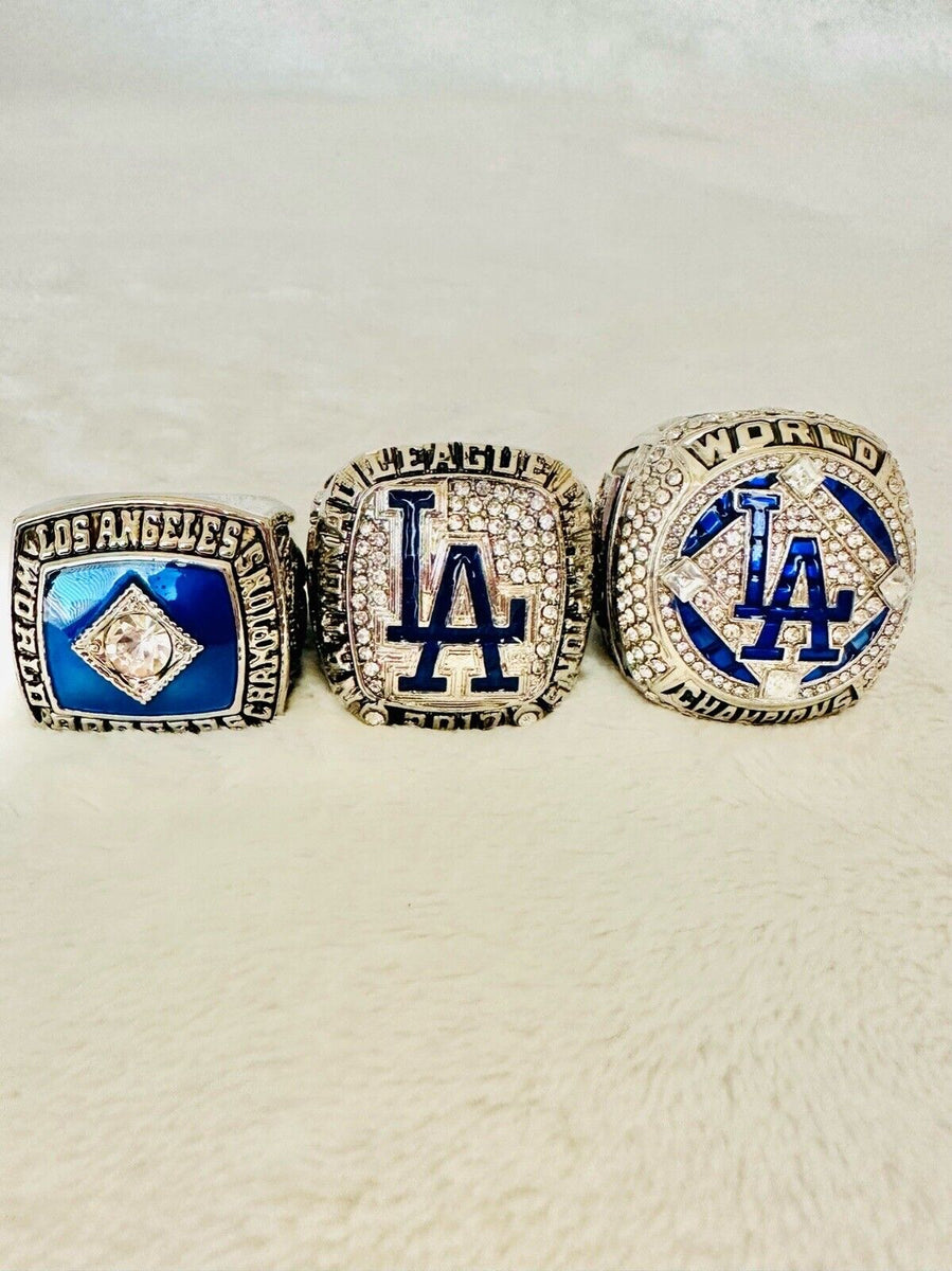 7 LA Dodgers World Series Championship Ring Set W Box, SHIP 1955-2020 ...