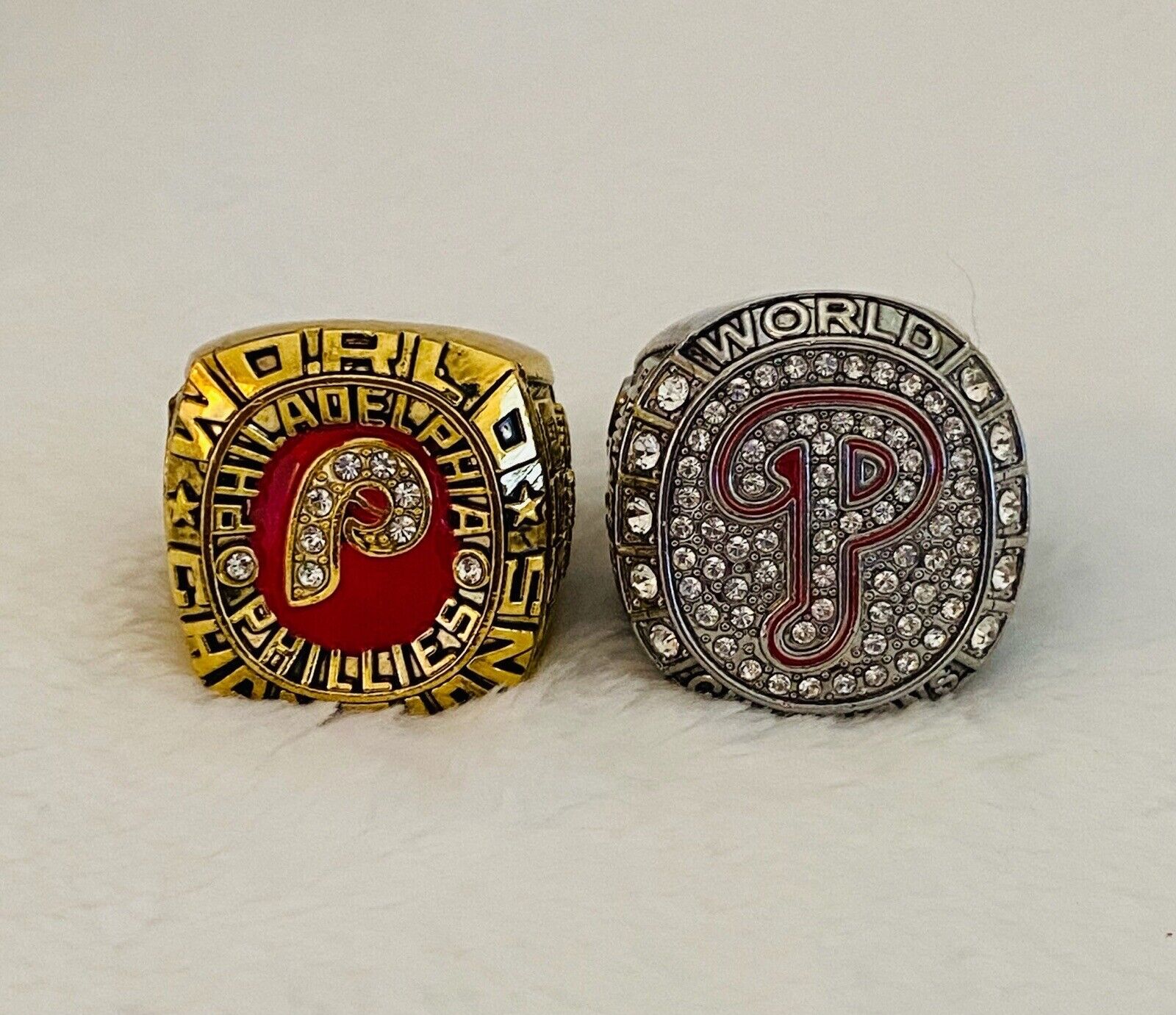 Philadelphia Phillies - World Series 2 Ring Set, 1980, 2008, Ships From ...