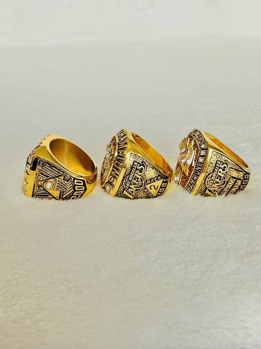 3 Pcs Los Angeles Lakers 3 Peat Ring Set, USA SHIP 2000/01/02 | EB ...