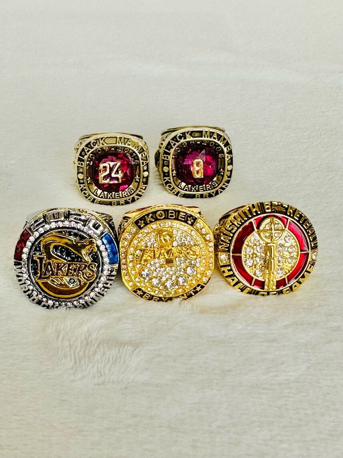 5 Pcs Los Angeles Lakers Kobe Bryant Ultimate Ring Collection Set, US ...