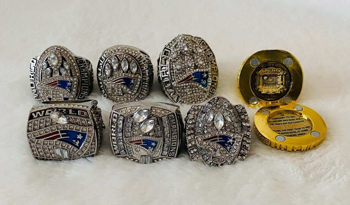7 Tom Brady Ultimate Super Bowl Ring Collection Patriots & Bucs, US ...