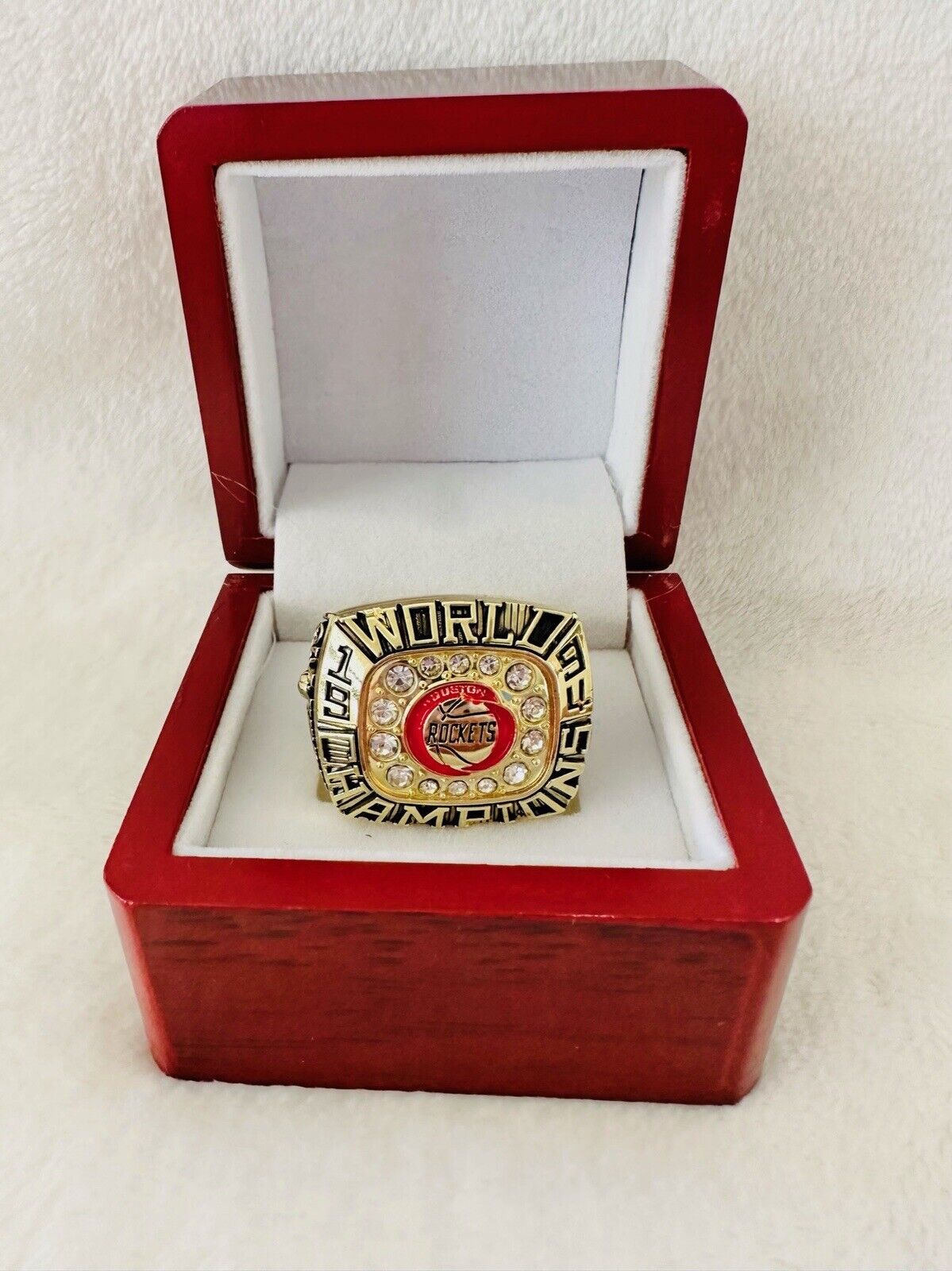 1994 Houston Rockets NBA Championship Replica Ring W Box, SHIP | EB ...