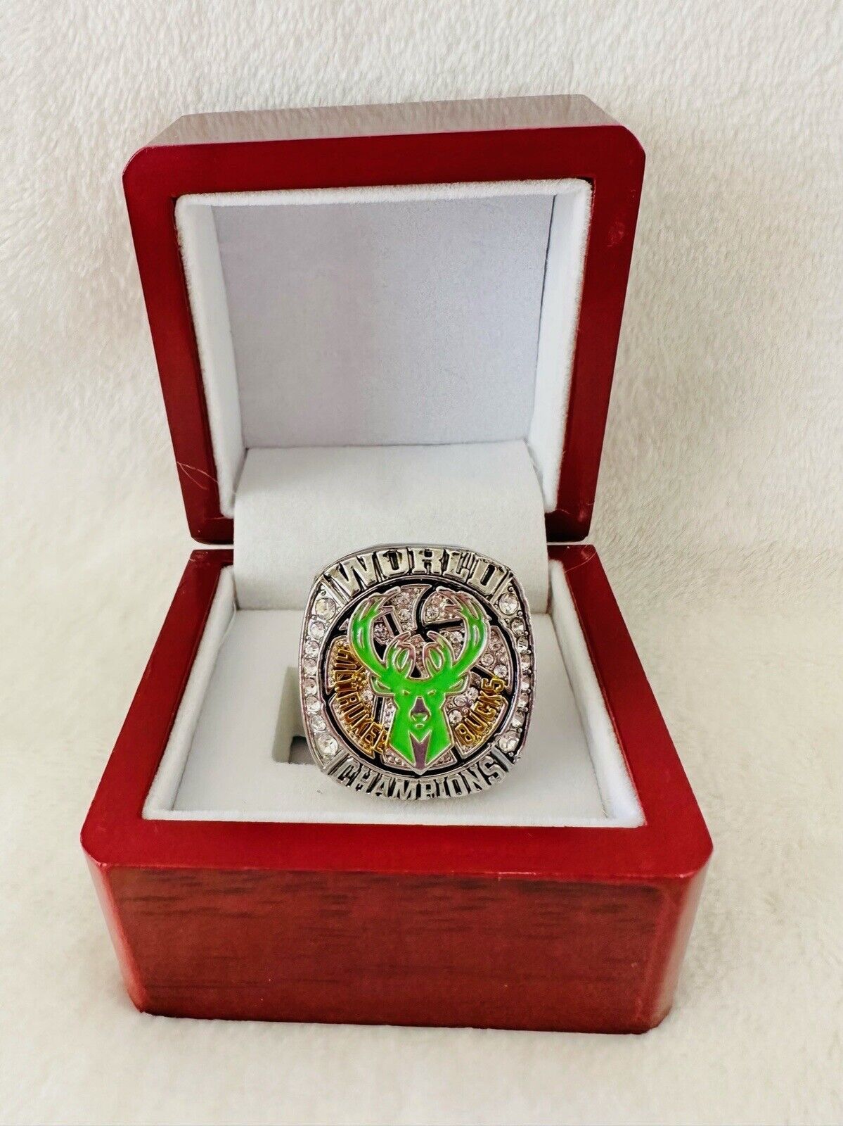 2021 Milwaukee Bucks Ring Championship Ring W Box, SHIP | EB Sports ...